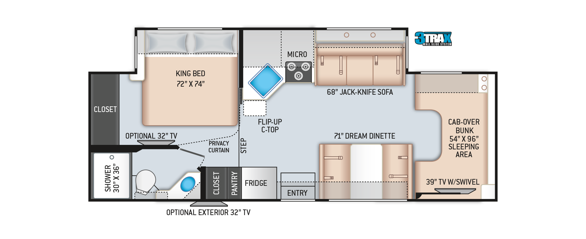 Luxury Class C Motorhome Floor Plans